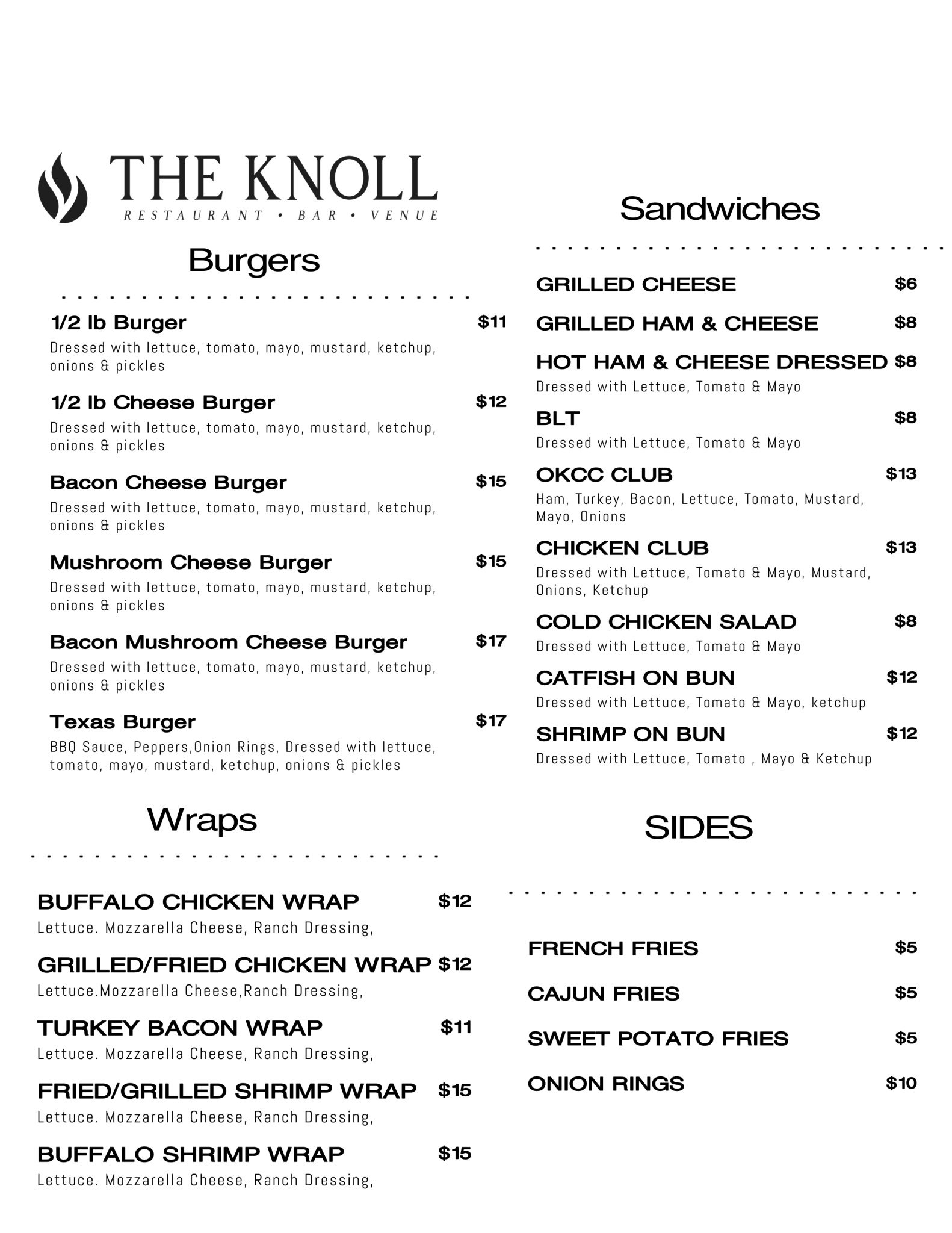 Restaurant | Oak Knoll Country Club | Golf Now | Hammond and New ...